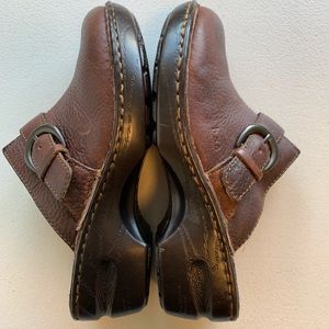 boc | Shoes | Boc Brown Leather Clog Mule Slide Shoes Buckle | Poshmark
